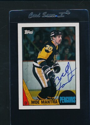 1987/88 Topps #51 Moe Mantha Penguins Signed Auto *C9348 | eBay