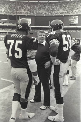 NFL Defensive Line Coach George Perles Of The Pittsburgh Steelers 1975 ...