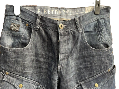 FIRETRAP Men's Blue Cargo Chino Jeans Size 32 R | eBay UK