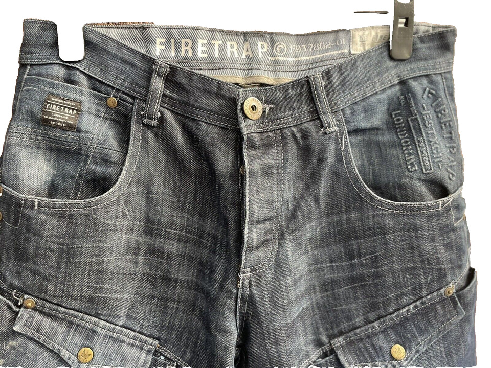 FIRETRAP Men's Blue Cargo Chino Jeans Size 32 R | eBay UK