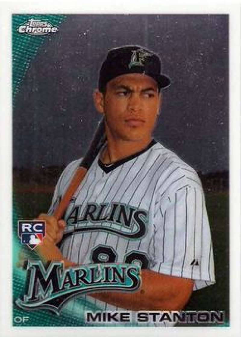 2010 Topps Chrome #190 Mike Giancarlo Stanton RC Marlins Rookie Card ...