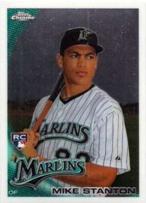 2010 Topps Chrome #190 Mike Giancarlo Stanton RC Marlins Rookie Card ...