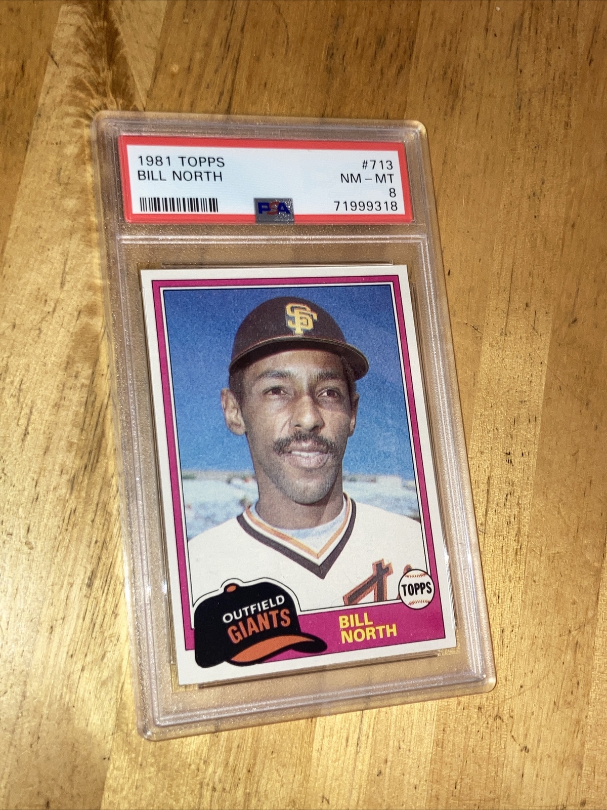 1981 Topps BILL NORTH # 713 PSA 8 NM-MT San Francisco Giants Vintage ...