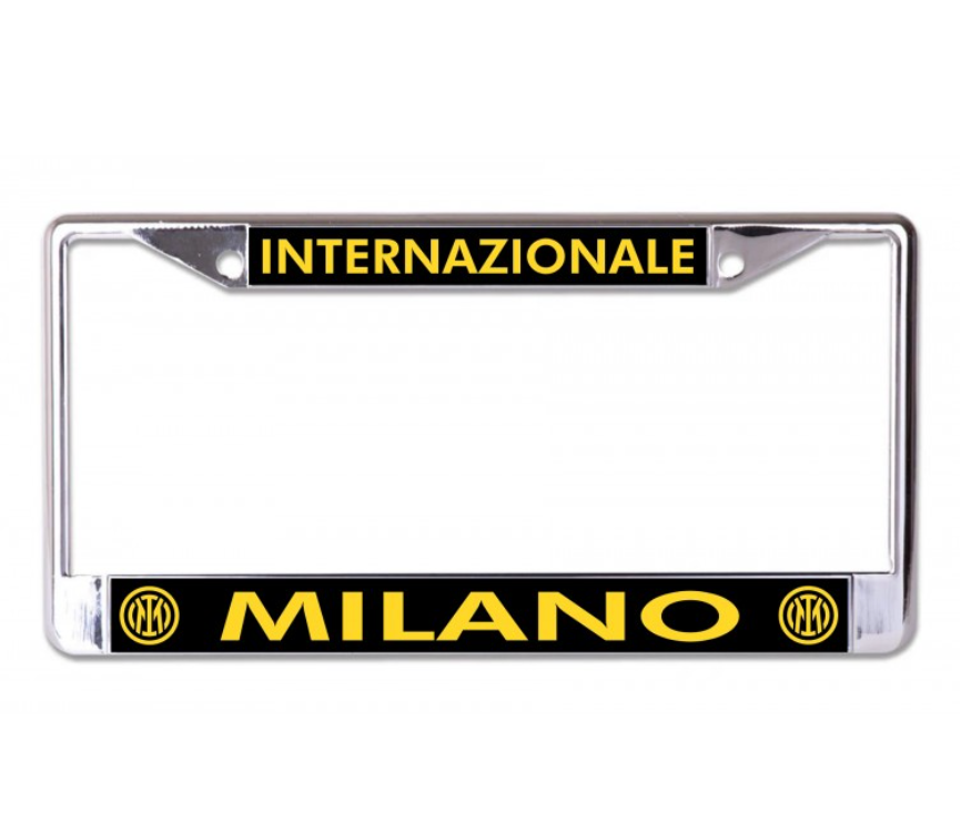 INTERNAZIONALE MILANO CHROME LICENSE PLATE FRAME | eBay