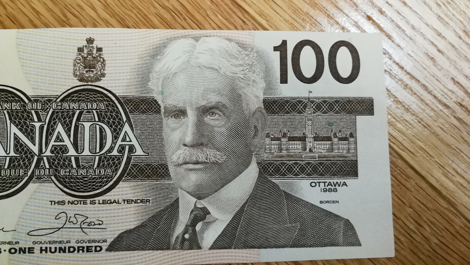 Canada 100 Dollar 1988 BORDEN Bill UNC RARE | eBay