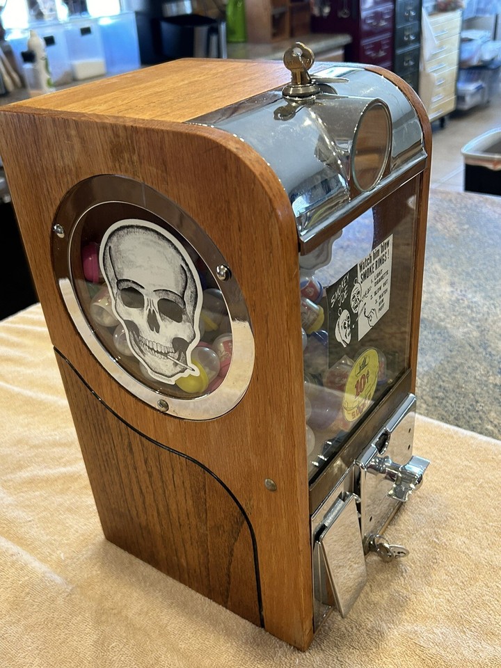 Vintage Victor 10 Cent Smoking Skull Vending Machine Charms Restored ...