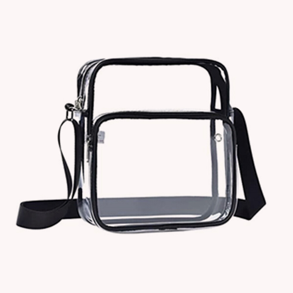 PVC Transparent Clear Crossbody Bag Waterproof Phone Messenger Bag ...