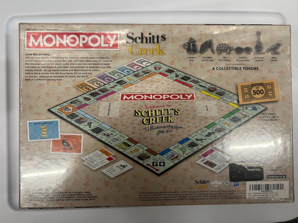 Monopoly Schitt's Creek Edition Board Game BRAND NEW SEALED Hard to ...