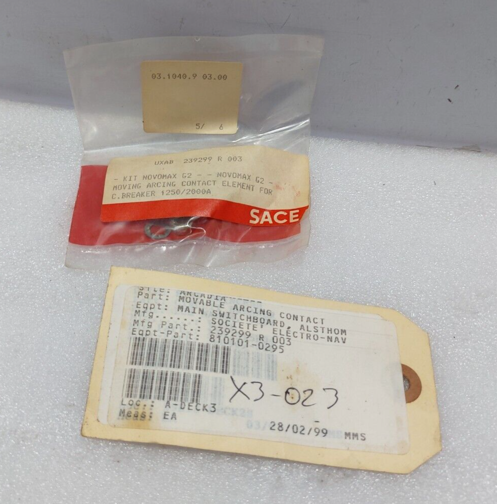 ABB SACE UXAB 239299R003 Kit Novomax G2 Main Switchboard - Lot of 5PCs ...