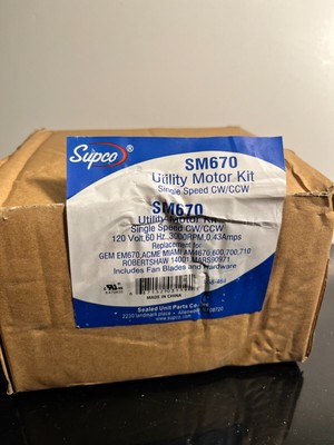 SM670 SUPCO REFRIGERATOR UTILITY FAN MOTOR WITH BLADE (NEW) | eBay