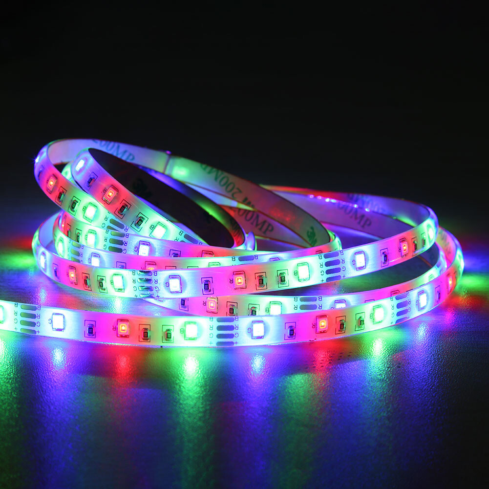 LED SMD 3528 Strip Light Flexible Lighting Tape with Remote Control (1m ...