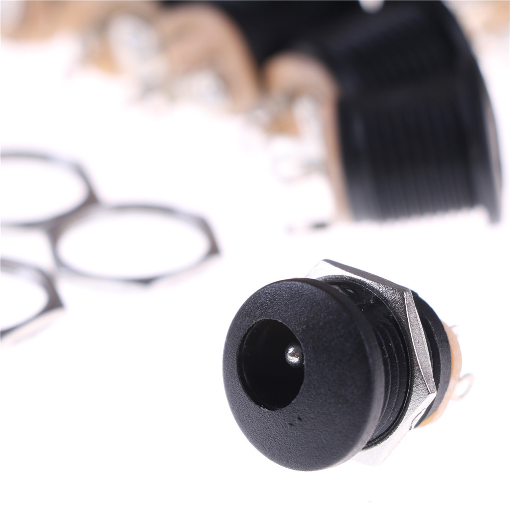 10 PCS DC 022 2.1x5.5 mm PCB Mounting DC Power Jack Socket Black S ...
