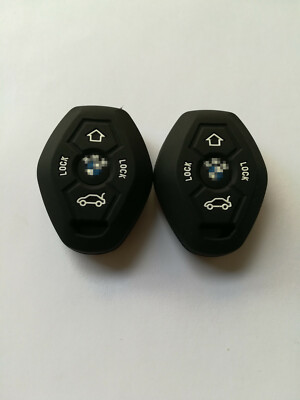 2pc Black Key Cover for BMW 3 5 7 SERIES Z3 Z4 X3 X5 M5 325i E38 E39 ...