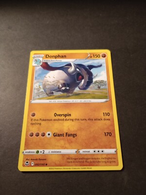 Pokemon Silver Tempest Donphan Uncommon Card 092/195 NM | eBay