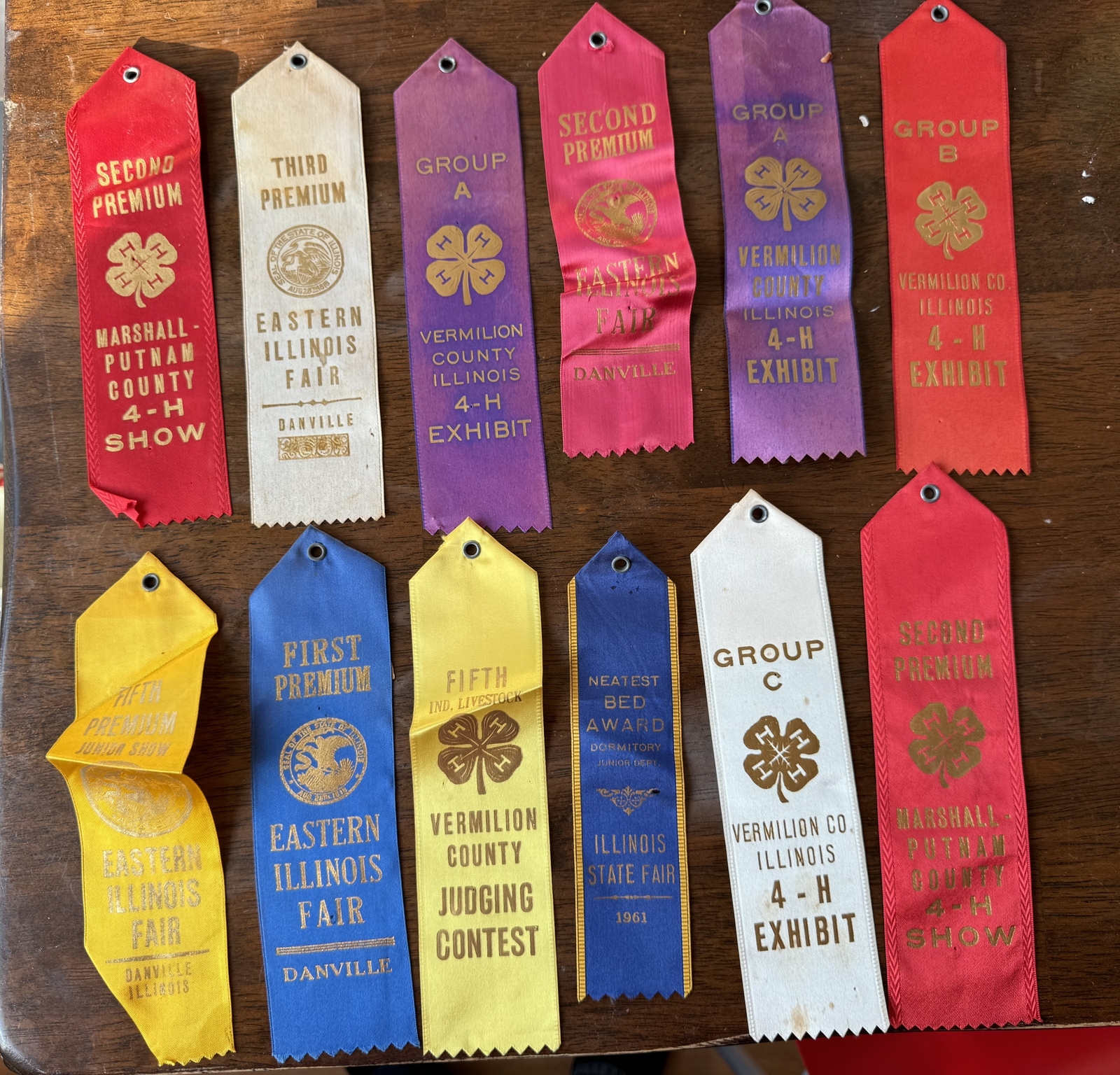 Lot of 12 Marshall-Putnam Vermilion County Eastern Illinois State Fair ...