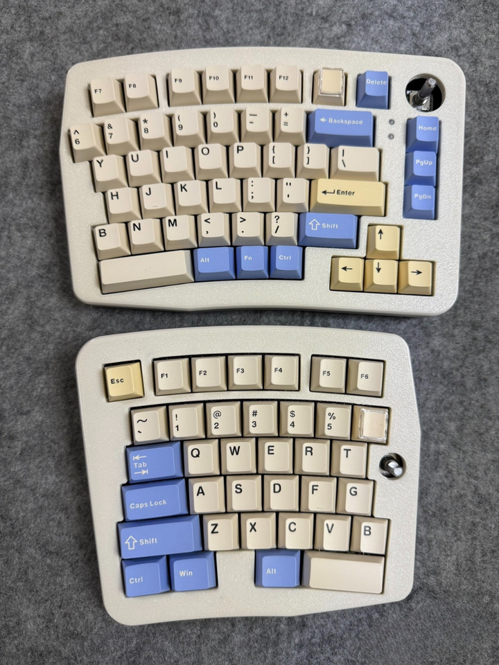 Retro Alice Layout Mechanical Keyboard | Hot-Swap | QMK vial | Wired ...