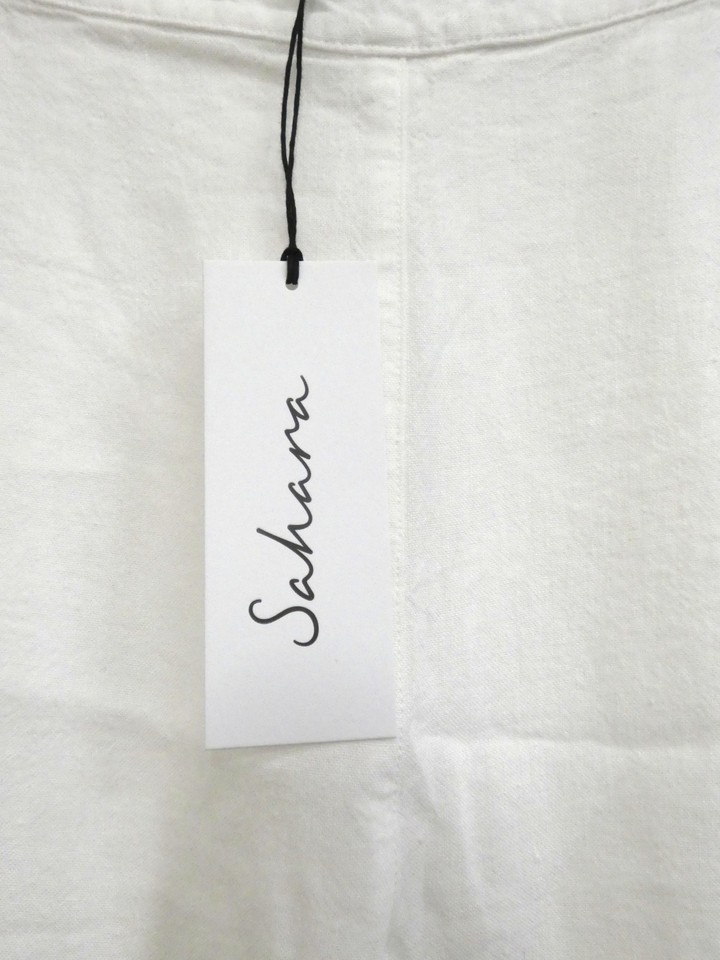 Sahara White Twisted Slim Linen Trousers Size 2 UK 12 - New with Tags ...