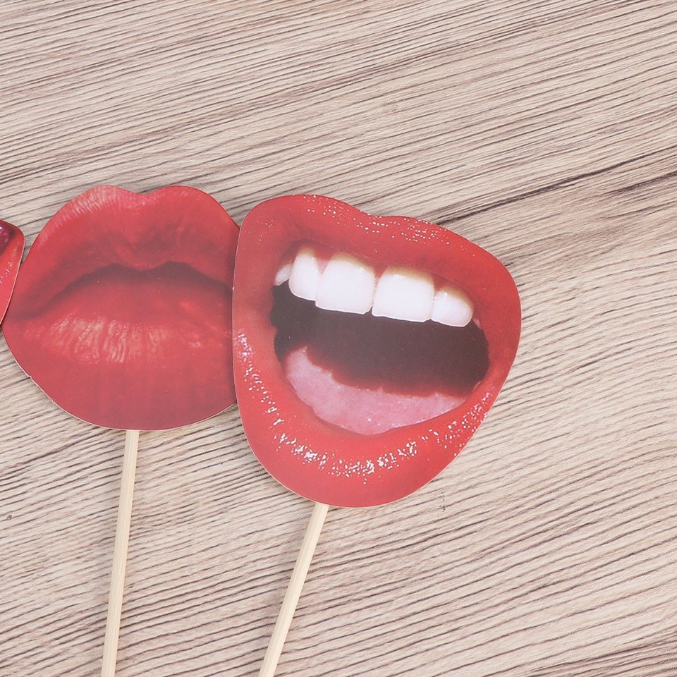 Set of 2 Anniversary Party Photo Booth Props Funny Lip Mouth Photobooth ...