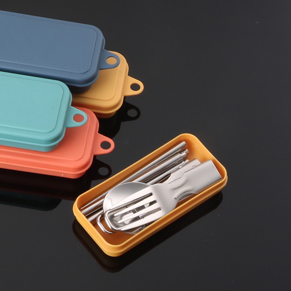 Compact Travel Cutlery Set Portable Picnic Utensil Spoon Fork ...