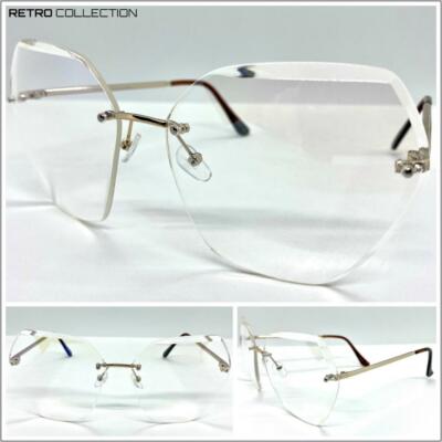 Womens Oversize Exaggerated Retro Clear Lens EYE GLASSES Large Big ...