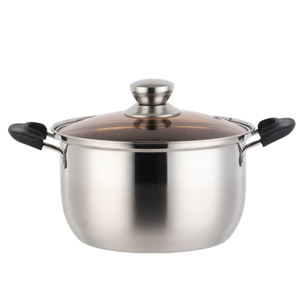 Versatile 24cm Stainless Steel Soup Pot Compatible with Induction ...