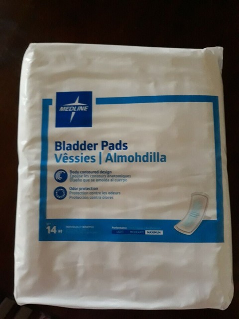 Medline Bladder Control Incontinence Pads, Maximum Absorbency, 3.25" X ...