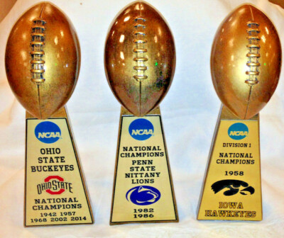 10" COLLEGE UNIVERSITY NCAA NATIONAL CHAMPIONSHIP FOOTBALL TROPHY ALL ...