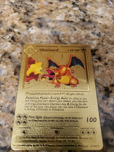 Charizard Gold Foil Pokemon Custom Fan Art Card | eBay