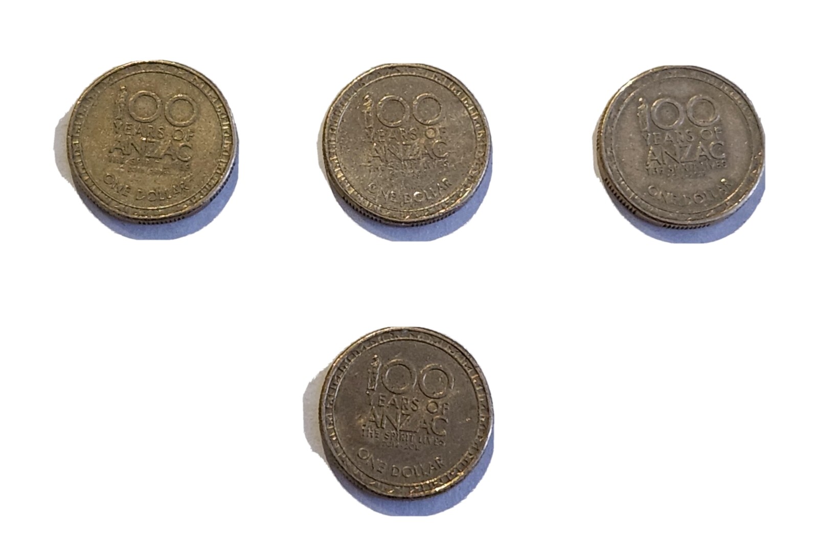 4 x Very Rare Australian $1 coins. 100 Years Of ANZAC. | eBay Australia