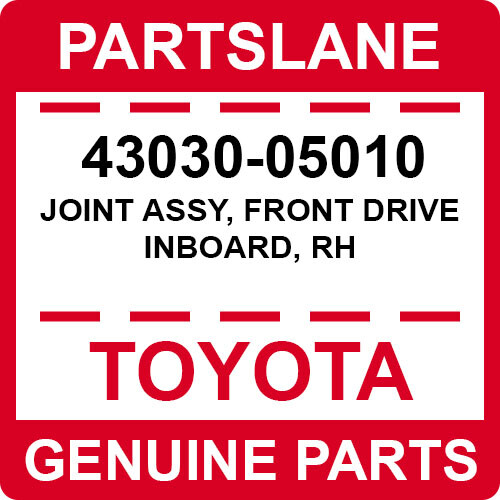 43030-05010 Toyota OEM Genuine JOINT ASSY, FRONT DRIVE INBOARD, RH | eBay
