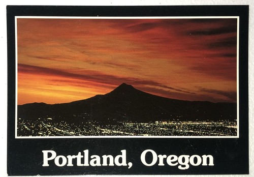 Postcard Portland Oregon Sunrise View Mount Hood Photo by Ray Atkeson ...
