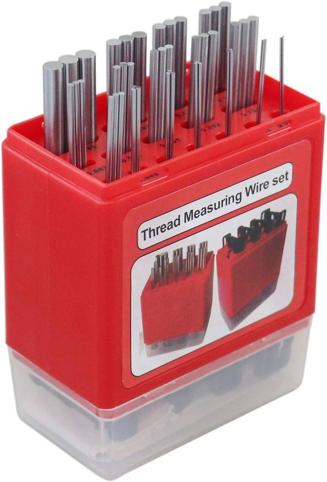 U.S. and Metric Thread Measuring Wire Set with Thread Measuring Wire ...