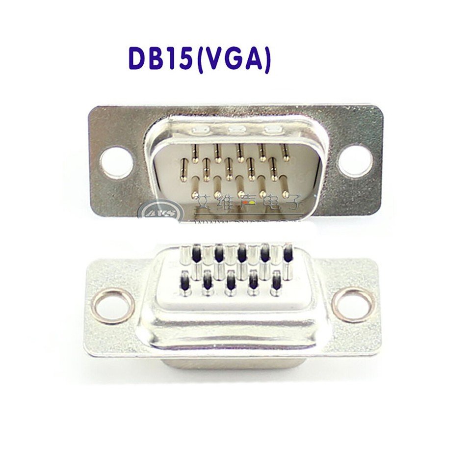 VGA D-SUB 15P BD15 Plug Male Female Cable Mount Assembly Solder Elbow ...