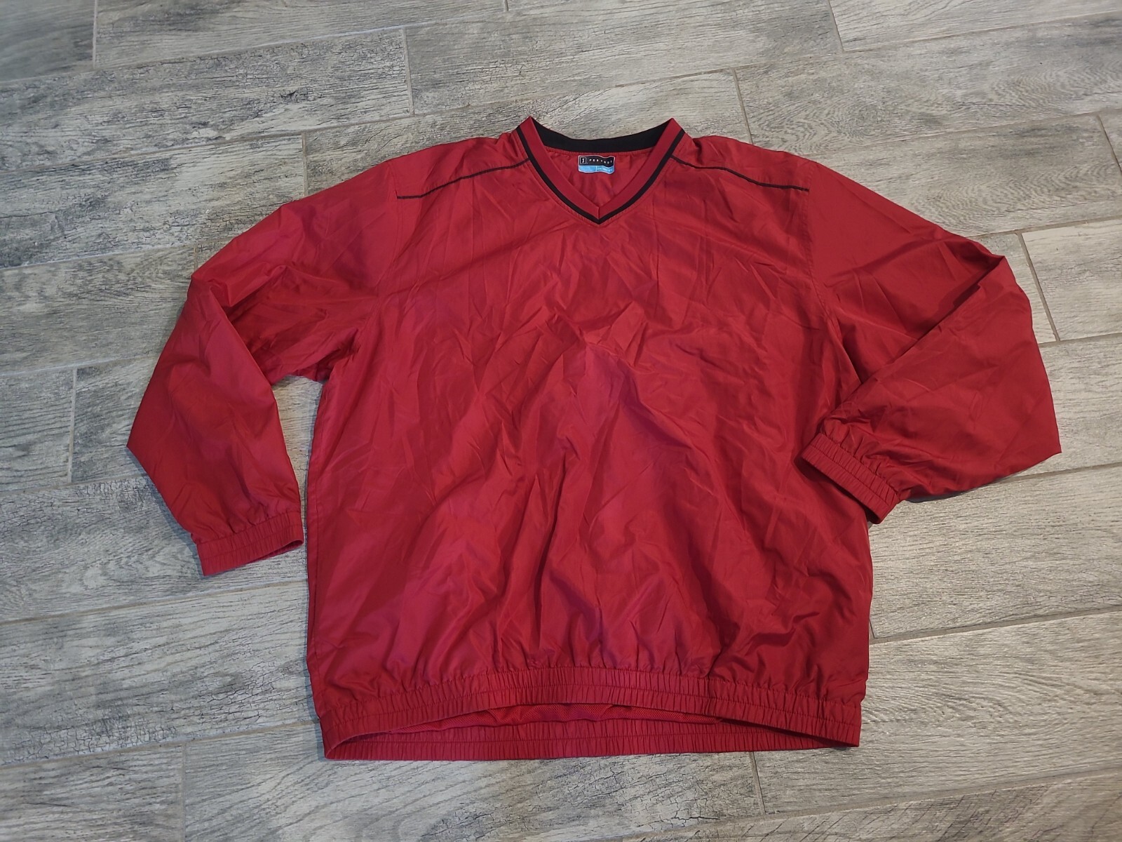 PGA Tour Windbreaker Jacket Pullover Men’s Size XXL 2xl RED Nylon lined ...