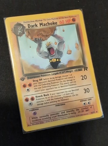 Pokemon TCG Dark Machoke Team Rocket 40/82 1st Edition Uncommon Lightly ...