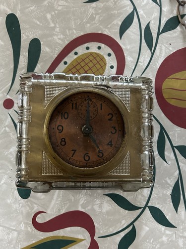 Gilbert Glass Art Deco Wind Up Alarm Clock | eBay