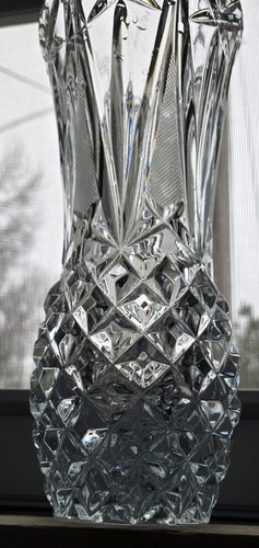 Vintage Pineapple Cut Lead Crystal Bud Vase | eBay