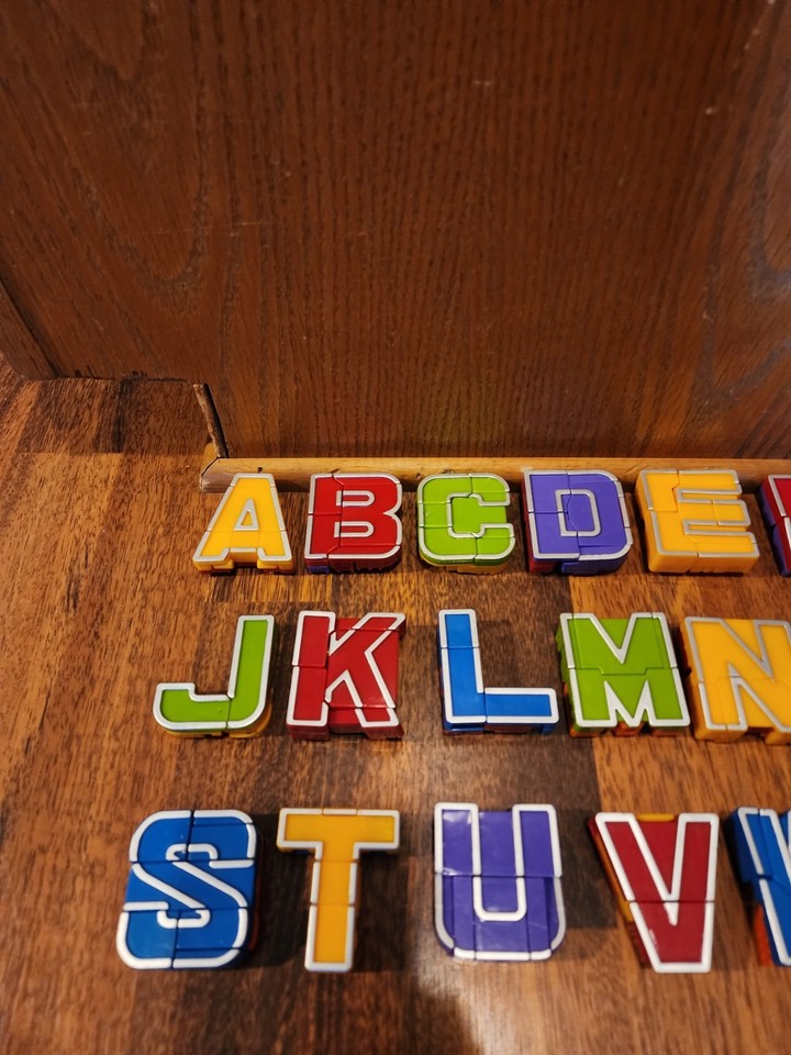 Alpha Bots Transformer A-Z 0-7 Vintage Alphabet 33 Letters & Numbers ...