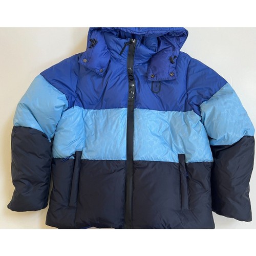 Coach CB661 Colorblock Down Puffer Jacket Royal Blue Multi XL $650 | eBay