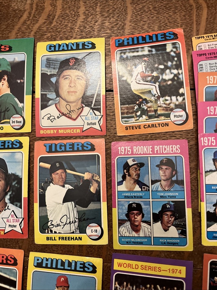 1975 Topps Baseball Lot 85 Different Cards HOF And Stars Mid Grade | eBay
