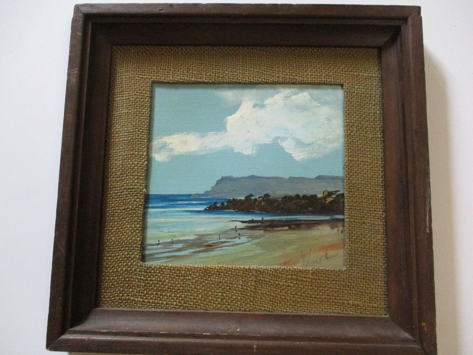 UWE WERNER OIL PAINTING COASTAL CALIFORNIA SUNNY BEACH LANDSCAPE SMALL ...