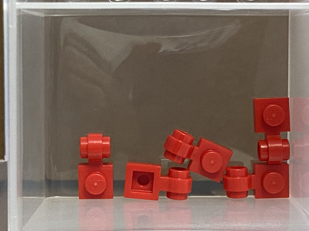 LEGO Parts - Red Plate 1 x 1 with Light Attachment - No 4081b - QTY 5 ...