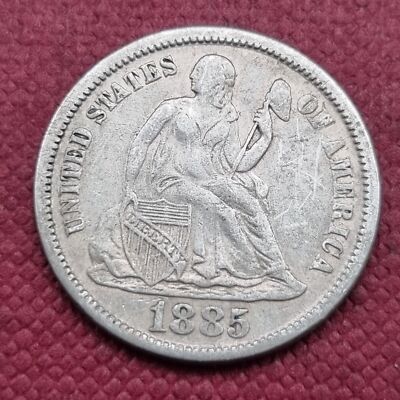1885 Seated Liberty Dime 10c Better Grade XF #47609 | eBay