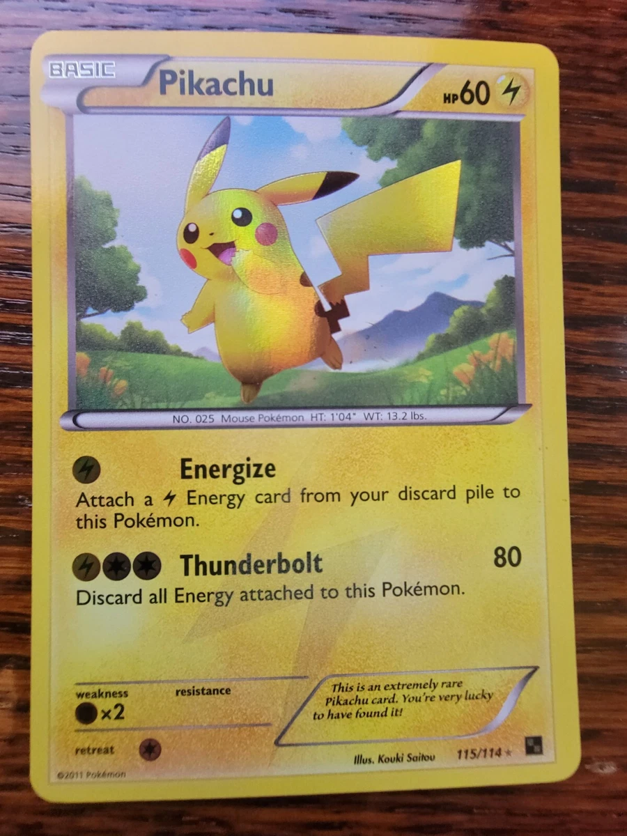 Pokemon Pikachu Card Black And White
