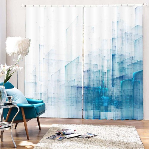 Great Fuzzy City Mark 3D Blockout Photo Print Curtain Fabric Curtains ...