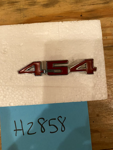 1970-74 CHEVY EL CAMINO CHEVELLE CORVETTE 454 FENDER EMBLEM | eBay