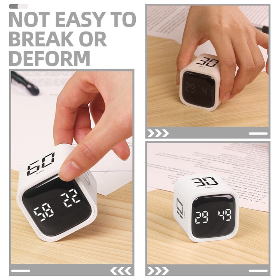 Cube Timer Digital Timer Portable Alarm Cube Timer for Study Cooking ...