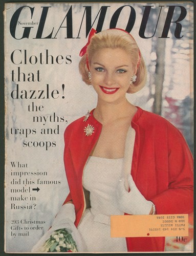 Glamour Magazine November 1958 Gretchen Harris 1950s Fashion~Hair ...