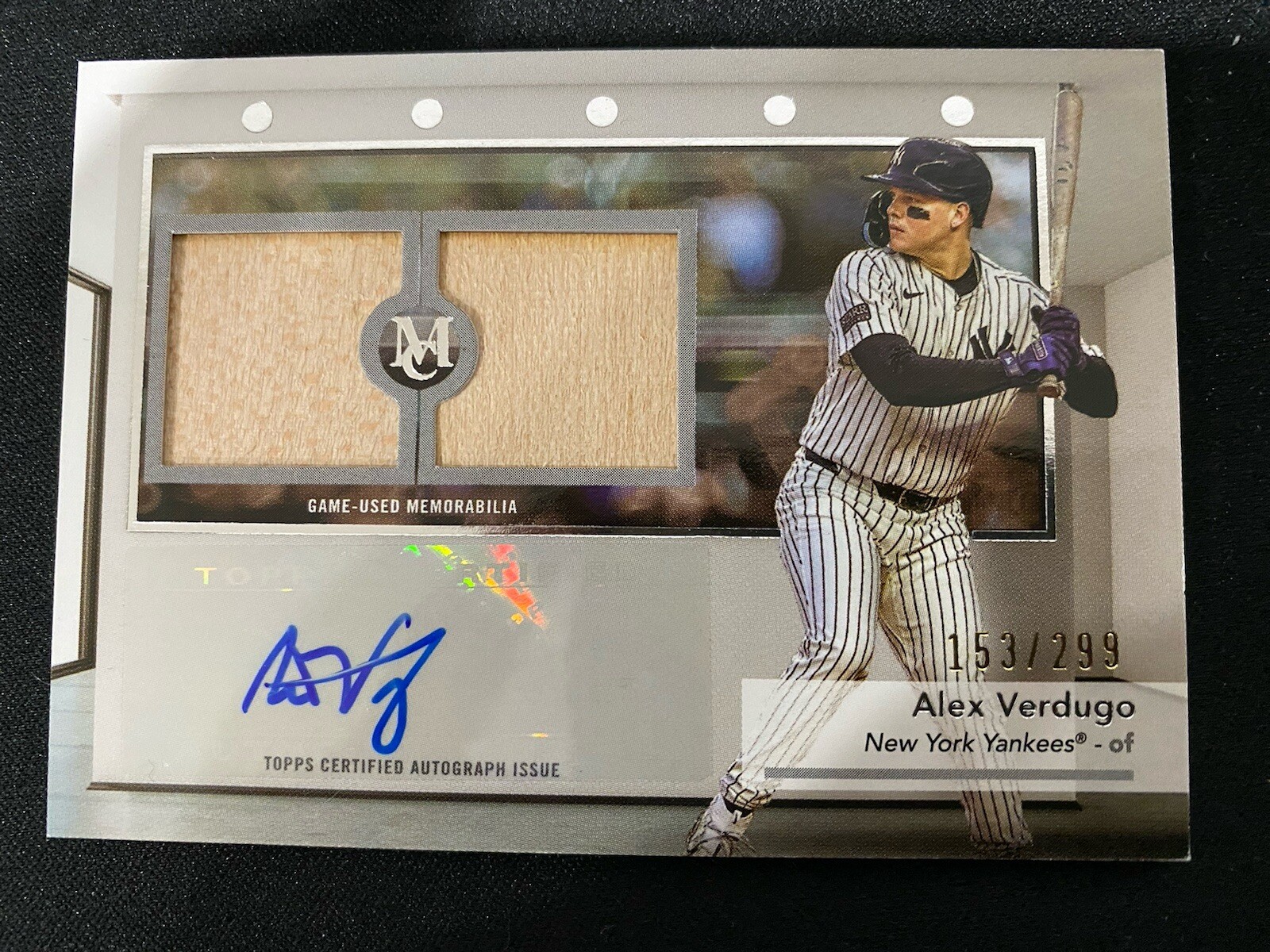 2024 Topps Museum Collection Alex Verdugo YANKEES Dual Relic Autograph ...