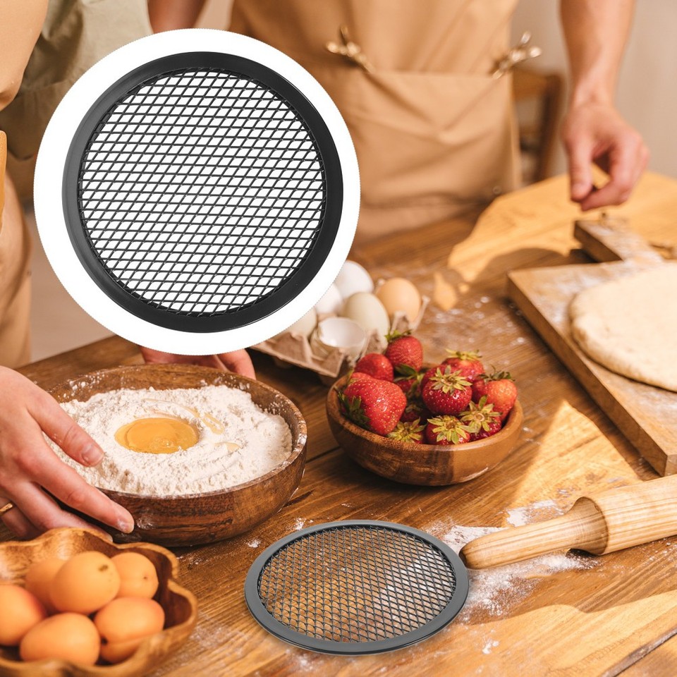 Wear-resistant Baking Tray Aluminium Trays Round Shaped Pan Mesh Pizza ...